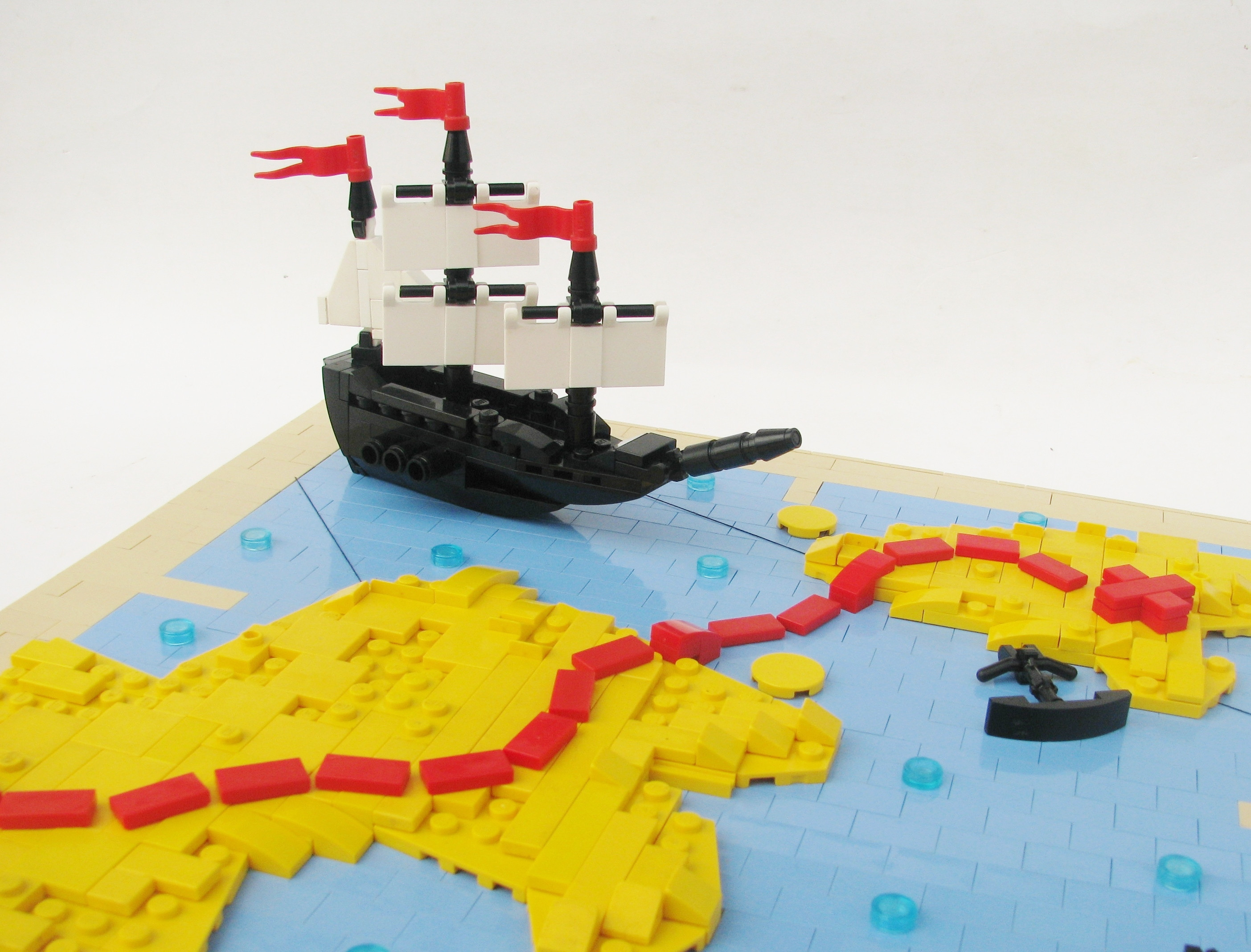 Upscaled LEGO Map by Geneva Durand - Blockheads